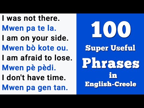100 Super Useful Phrases to Learn English and Creole