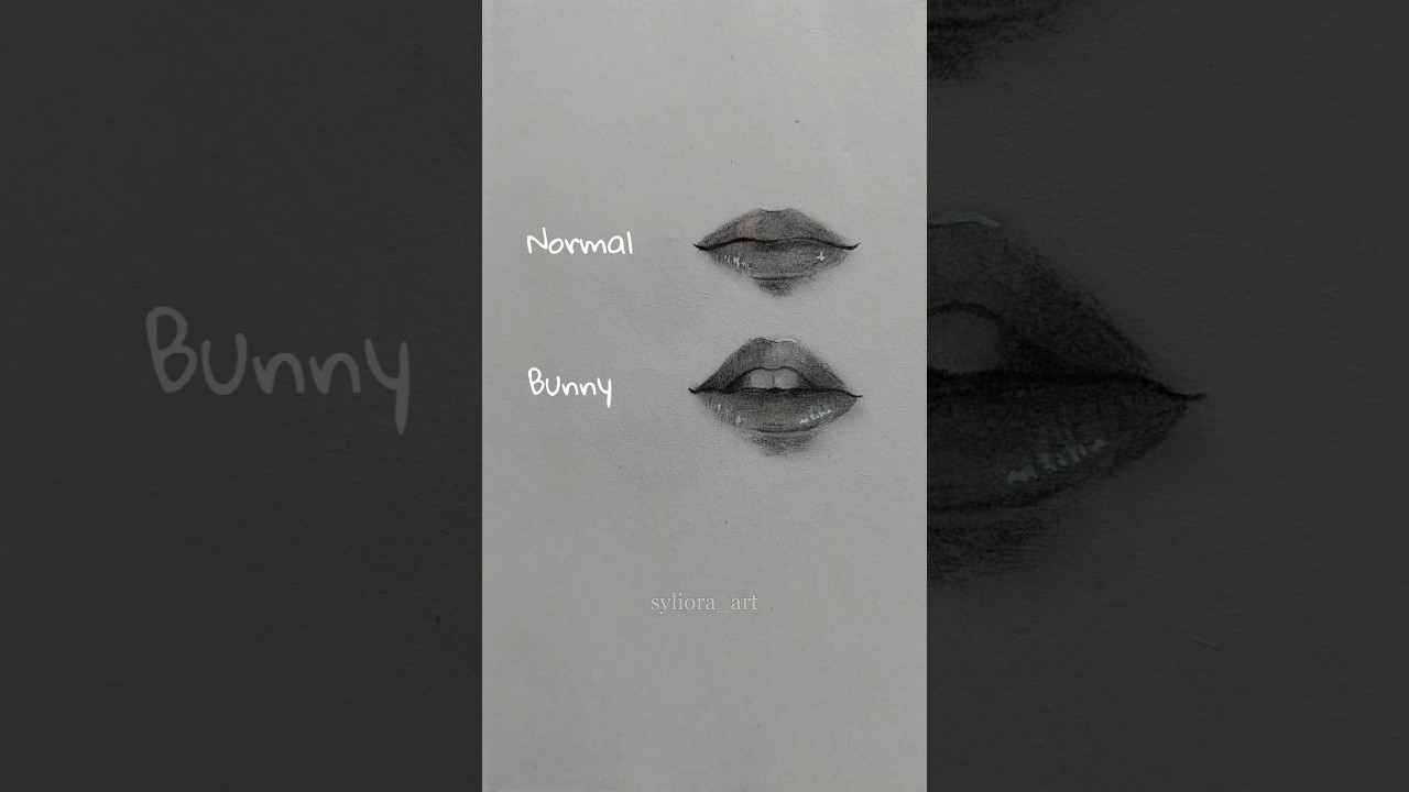 how to draw lips ✨️ | #drawing #howtodraw #lips #bunny #tutorial #art