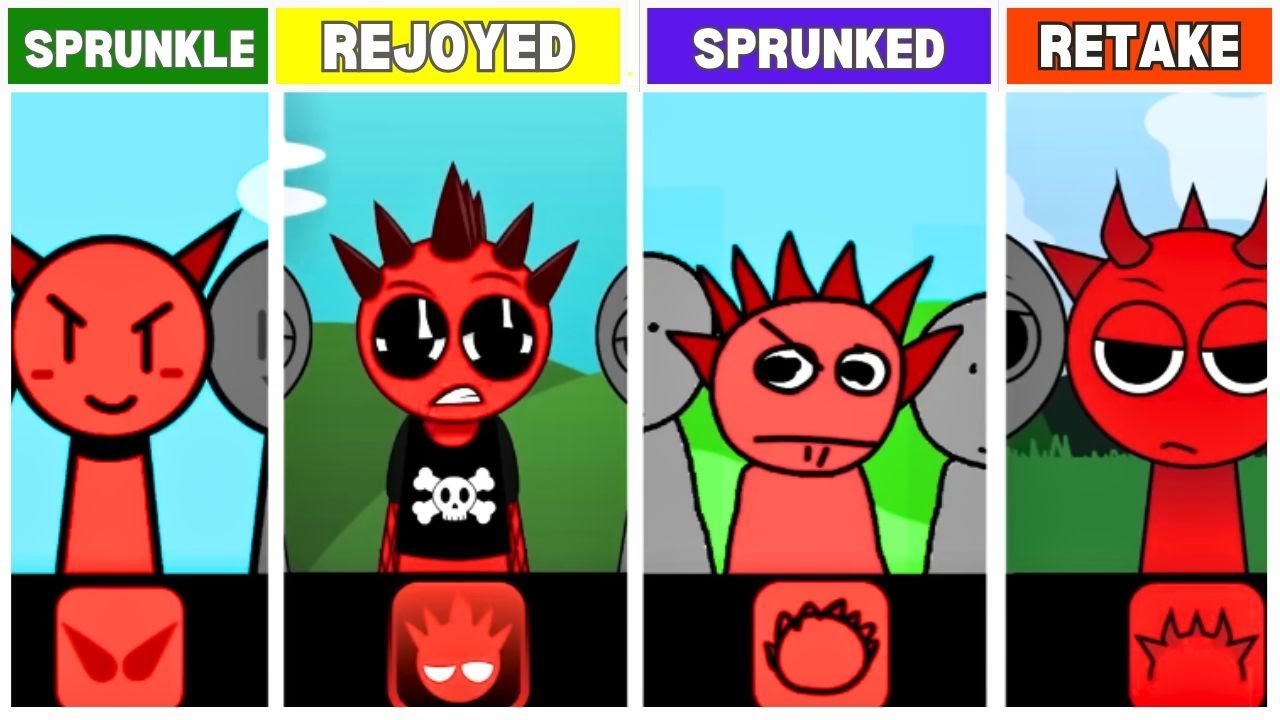Incredibox Sprunki Mix: Sprunkle & Rejoyed & Sprunked & Retake | Normal VS Horror Versions