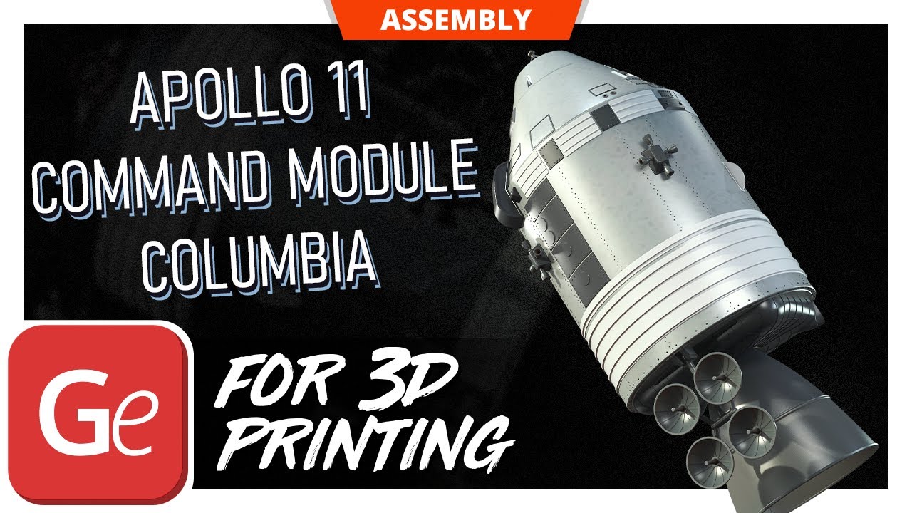 Apollo 11 Command Module Columbia 3D Printer Files | Assembly by Gambody