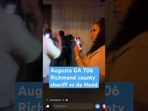 Augusta GA Richmond county sheriff broke up Gang fight Downtown #augustaga #706 #hoodlife