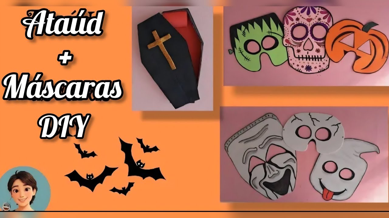 ATAÚD + MÁSCARAS DIY / Manualidades FÁCILES de HALLOWEEN | DIY Halloween crafts