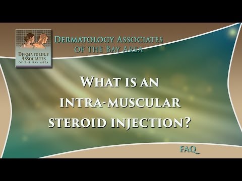 Dermatology FAQ "What is an intra-muscular steroid injection?"