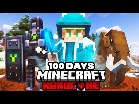 100 Days as a FROST MAGE in Hardcore Minecraft [FULL MOVIE]