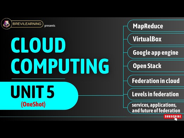 Understanding Cloud Computing Unit 5: MapReduce, VirtualBox, Google App ...
