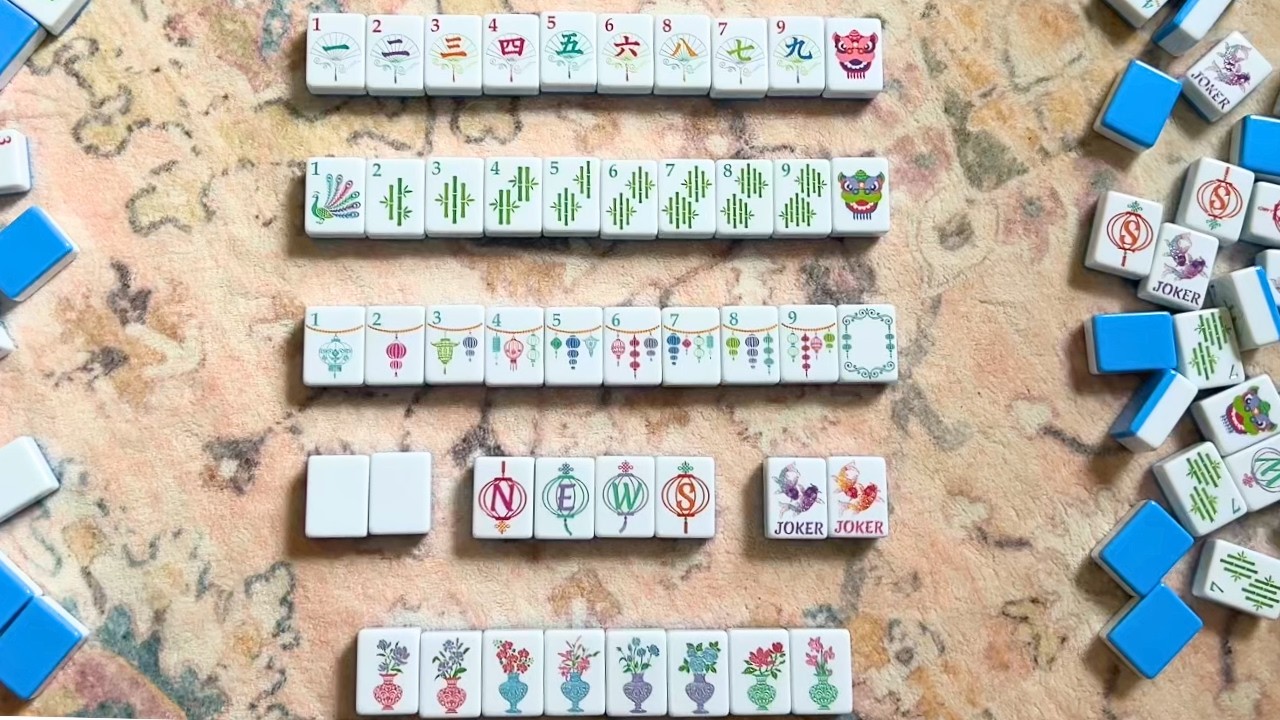 Simgoing American Mahjong Set - Melamine Engraved Mahjong Tiles