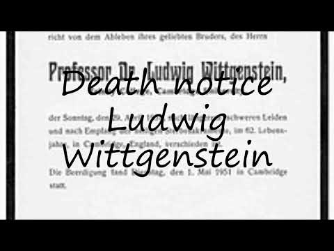 How to pronounce Death notice Ludwig Wittgenstein in English?