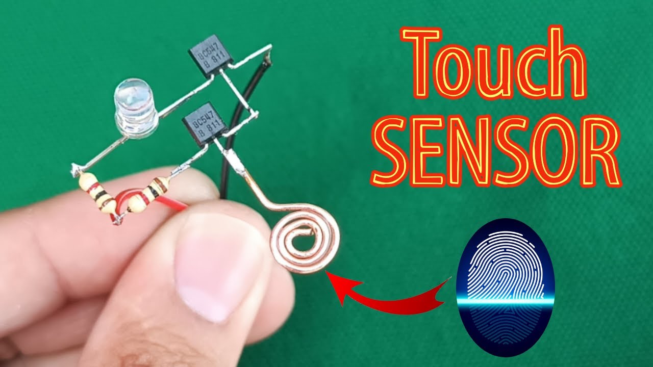 How to make touch sensor using bc547 || simple touch switch circuit