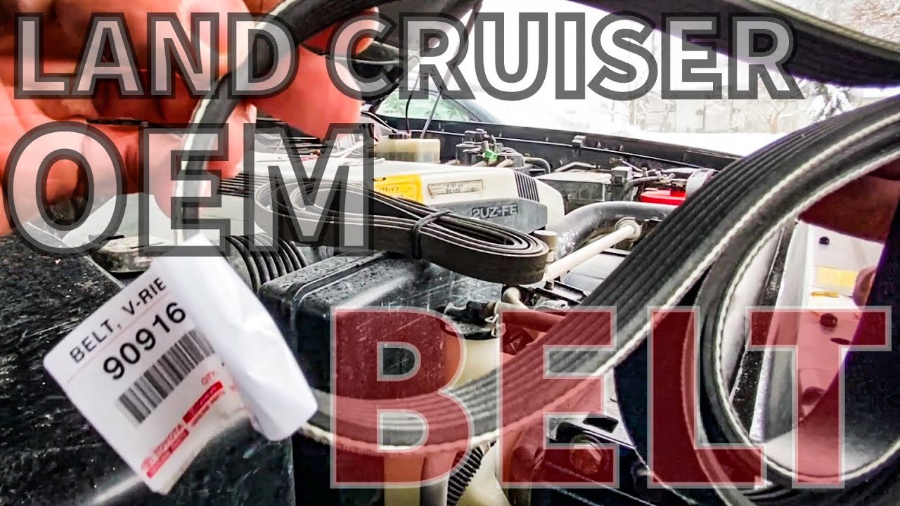 LAND CRUISER OEM BELT PART NUMBER 90916-02586 | 100 SERIES BELT CHANGE | Is OEM Toyota The Best?