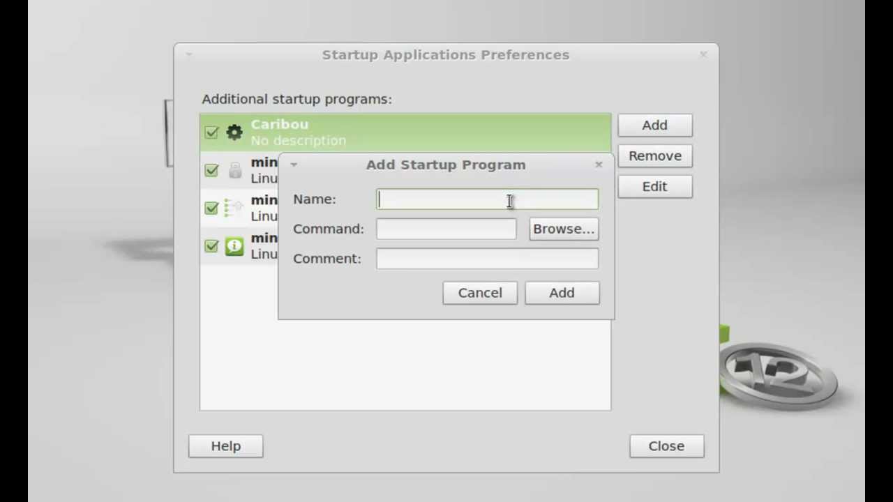 How to set startup applications in Linux Mint