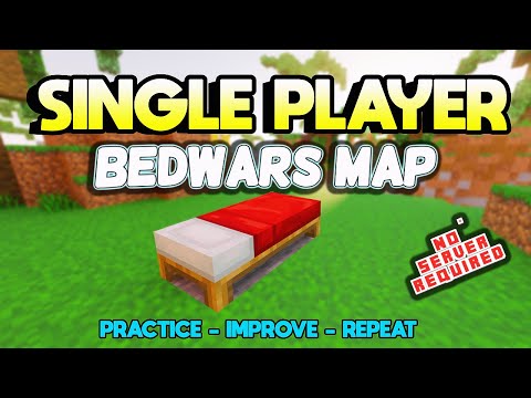 Single Player Bedwars Map for Minecraft (How to)