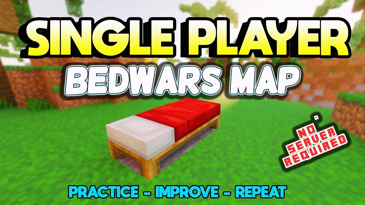 Single Player Bedwars Map for Minecraft (How to)