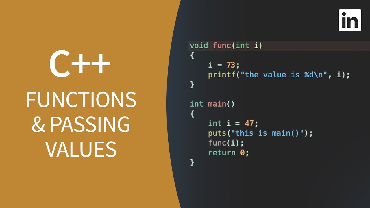 C++ Tutorial - How to create and pass values to FUNCTIONS