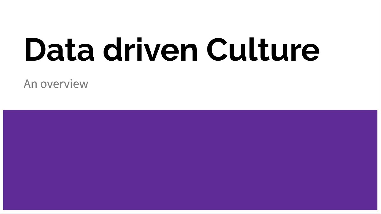 Data driven engineering culture