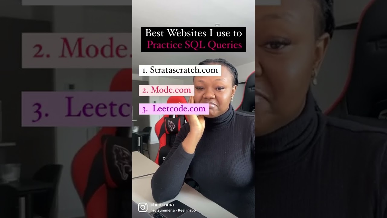Here are some the best websites I use to practice SQL. #sql #sqlserver #sqlqueries #dataanalytics