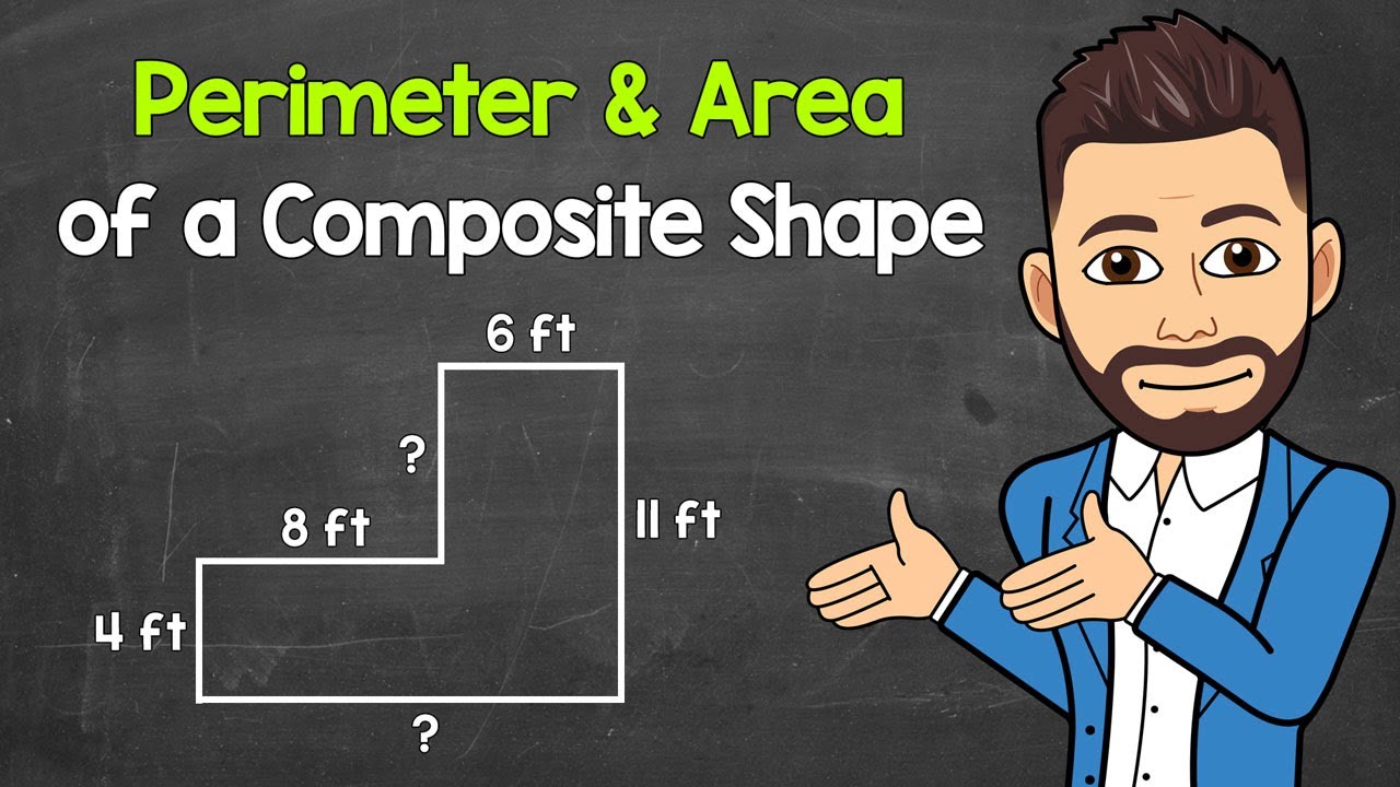 Finding the Perimeter and Area of a Composite Shape | L-Shaped Example | Geometry | Math with Mr. J