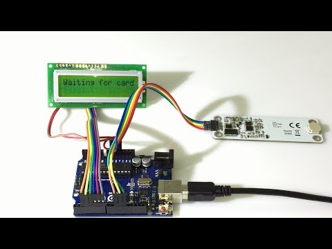 Arduino setup for working with uFR Nano NFC Reader and LCD display. Software SDK included.