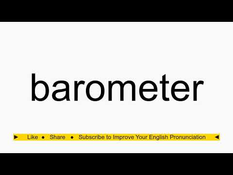 How to pronounce barometer