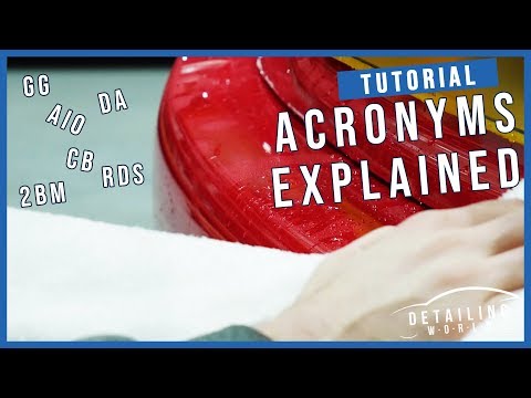 16 Detailing Acronyms - What Do They Stand For?