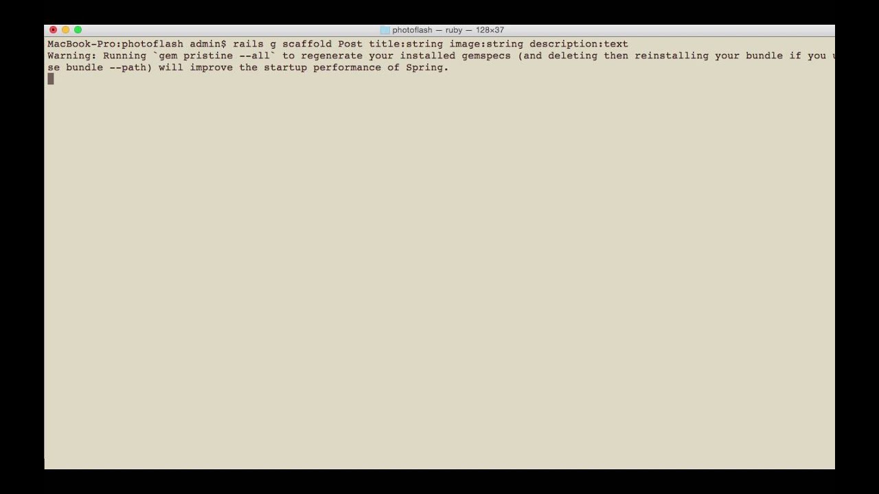 Using the Rails scaffold generator