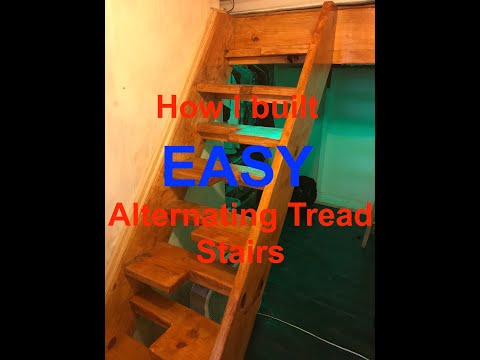 How I Built Easy Alternating Tread Stairs