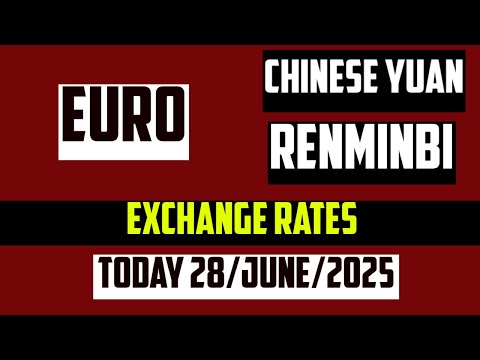 Euro to Chinese Yuan Currency Exchange Rates Today 28 June 2025