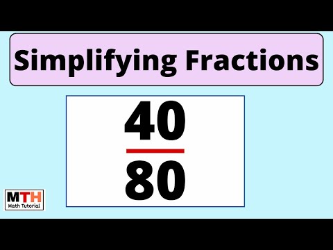 How to simplify the fraction 40/80 | 40/80 Simplified