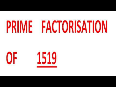 PRIME FACTORISATION OF 1519