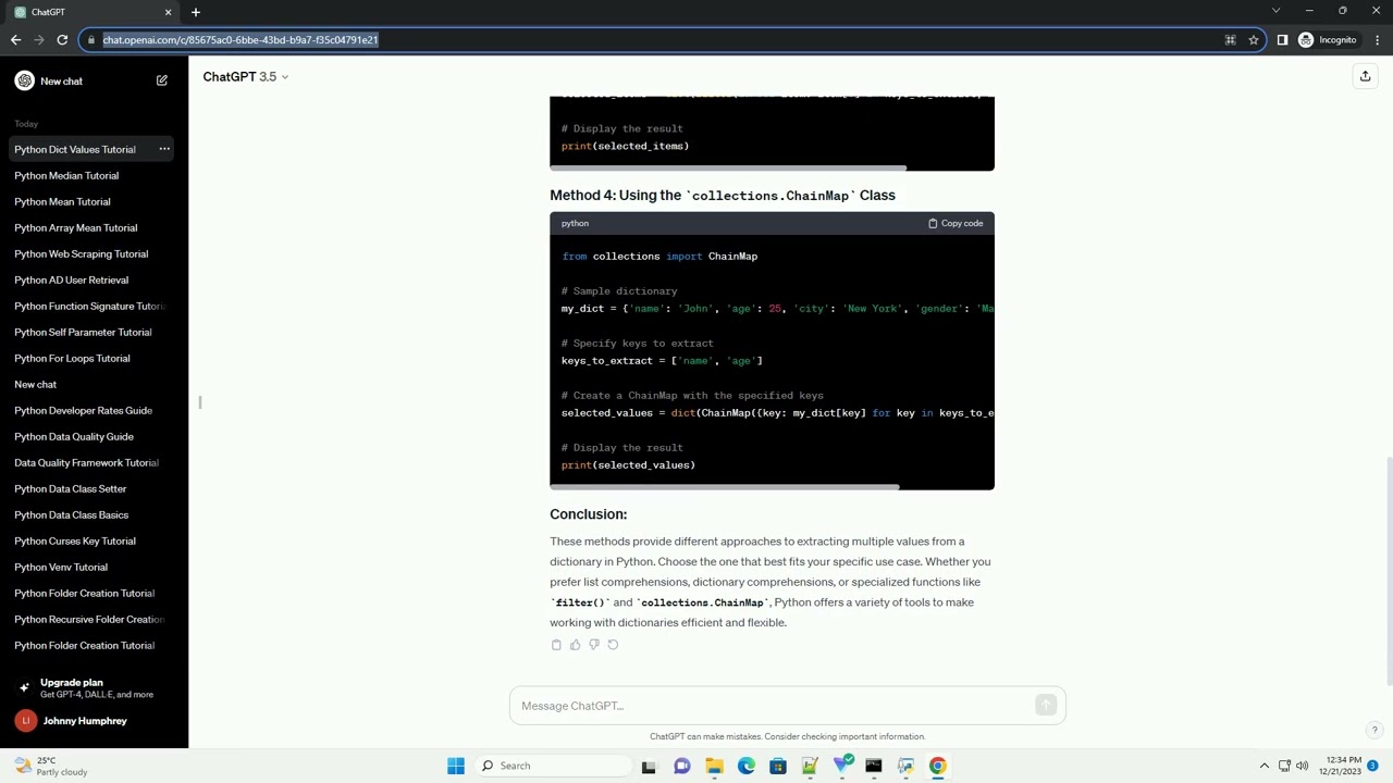 python get multiple values from dictionary