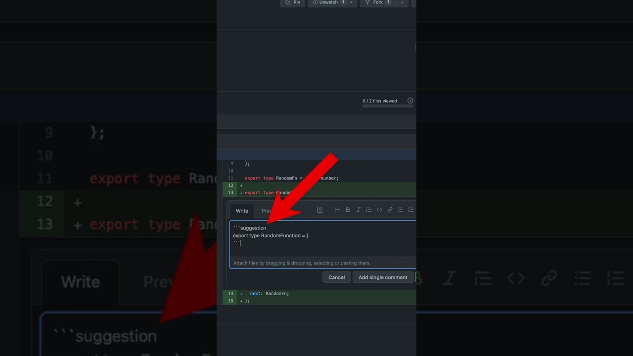 Request Changes (Suggestions) on GitHub