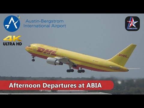 [4K] Afternoon Departures at Austin Bergstrom International Airport (AUS) | ABIA