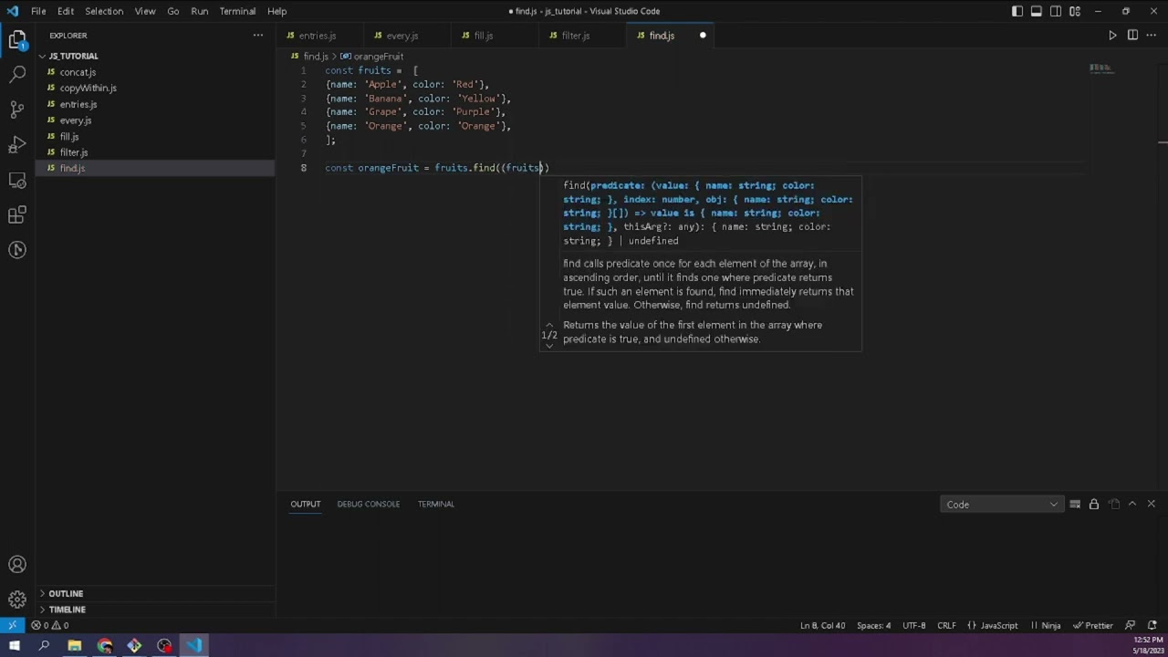 JavaScript Array find Method | Locate and Retrieve Elements Based on a Condition