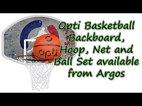 Opti Basketball Backboard, Hoop, Net and Ball Set from Argos