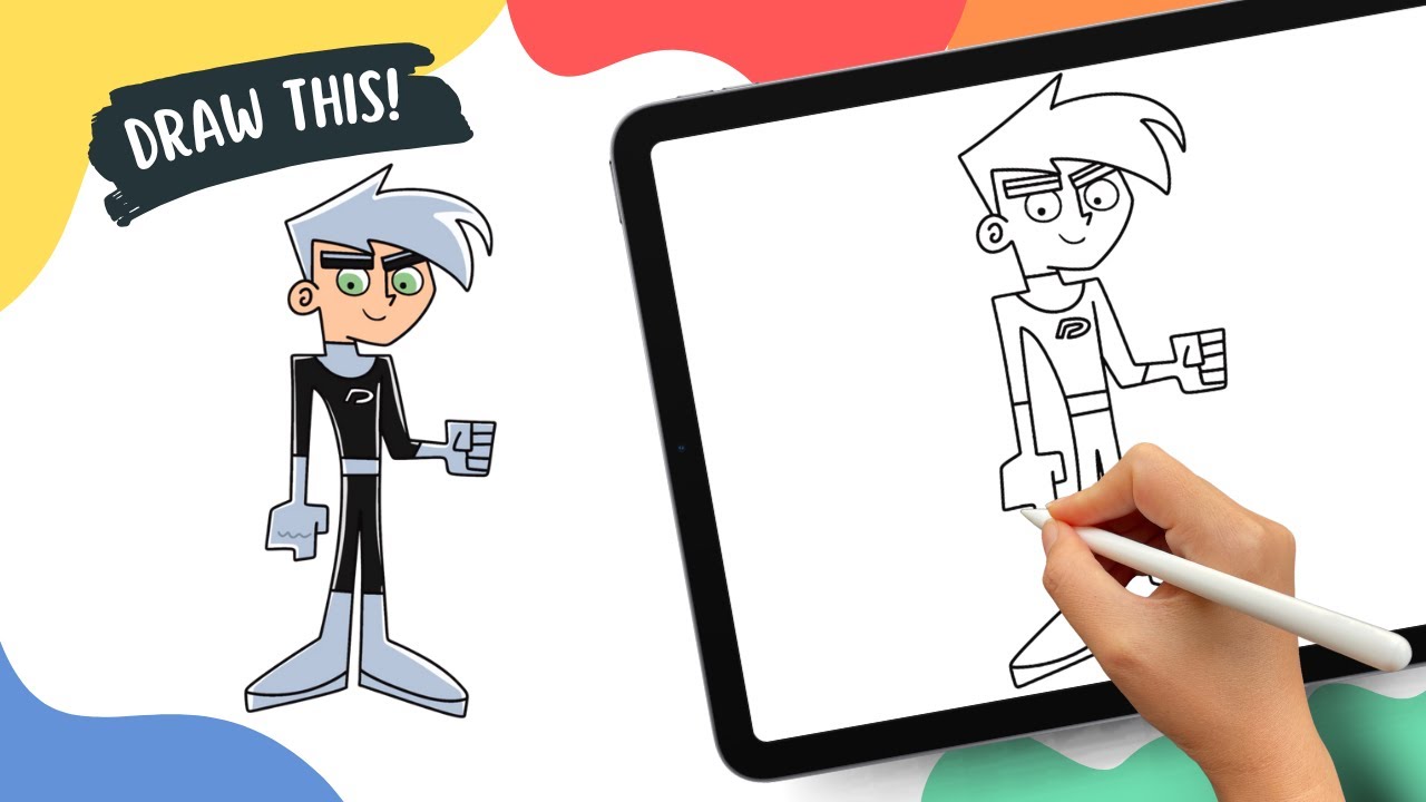 Danny Phantom - Easy Cartoon Drawing Tutorial