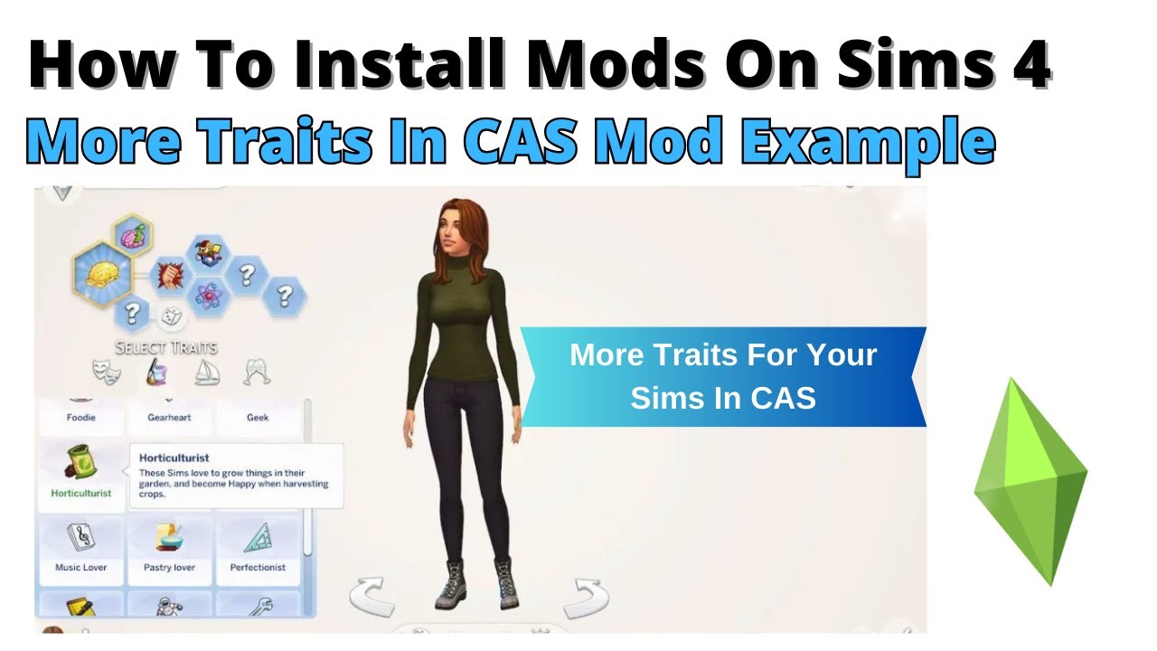 How To Install More Traits In CAS Mod For Sims 4 | 2024
