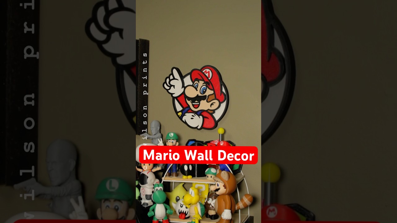 “Mario Wall Decor” by ItsBryy3D (Makerworld) #3d #3dprinting #nintendo #videogames #supermario #fyp