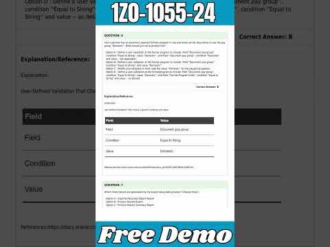 1Z0-1055-24 Certification Exam Dumps - Updated and Totally free