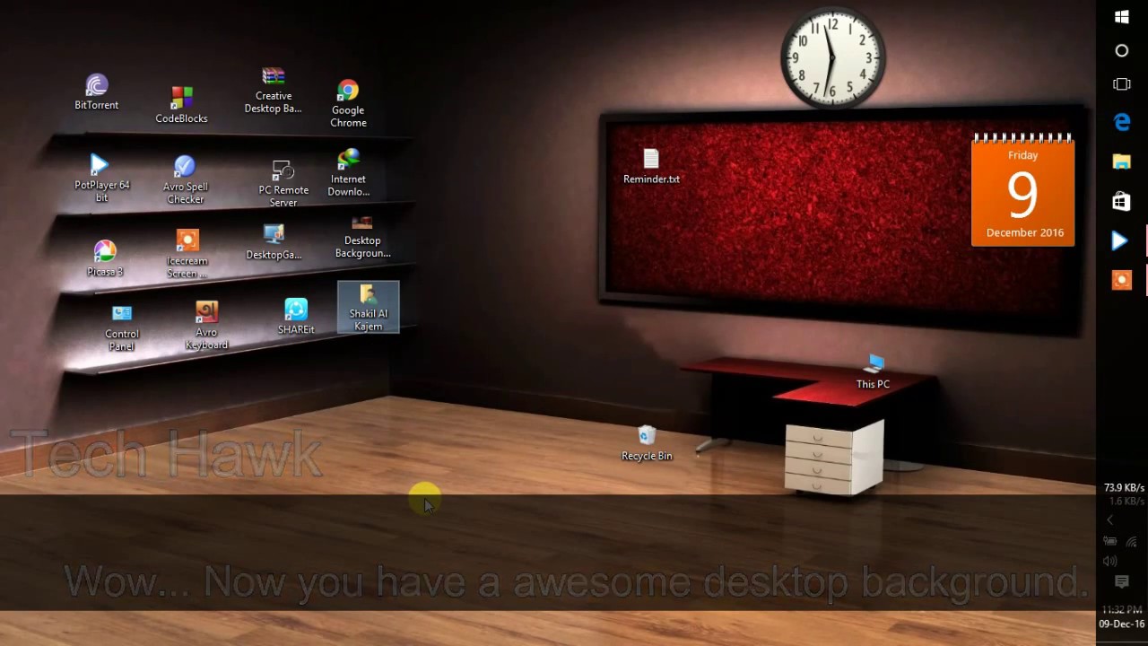 Creative Aesthetic 3D  Desktop Background Wallpaper Windows 10 | Tech Hawk | Exceptional Idea for PC