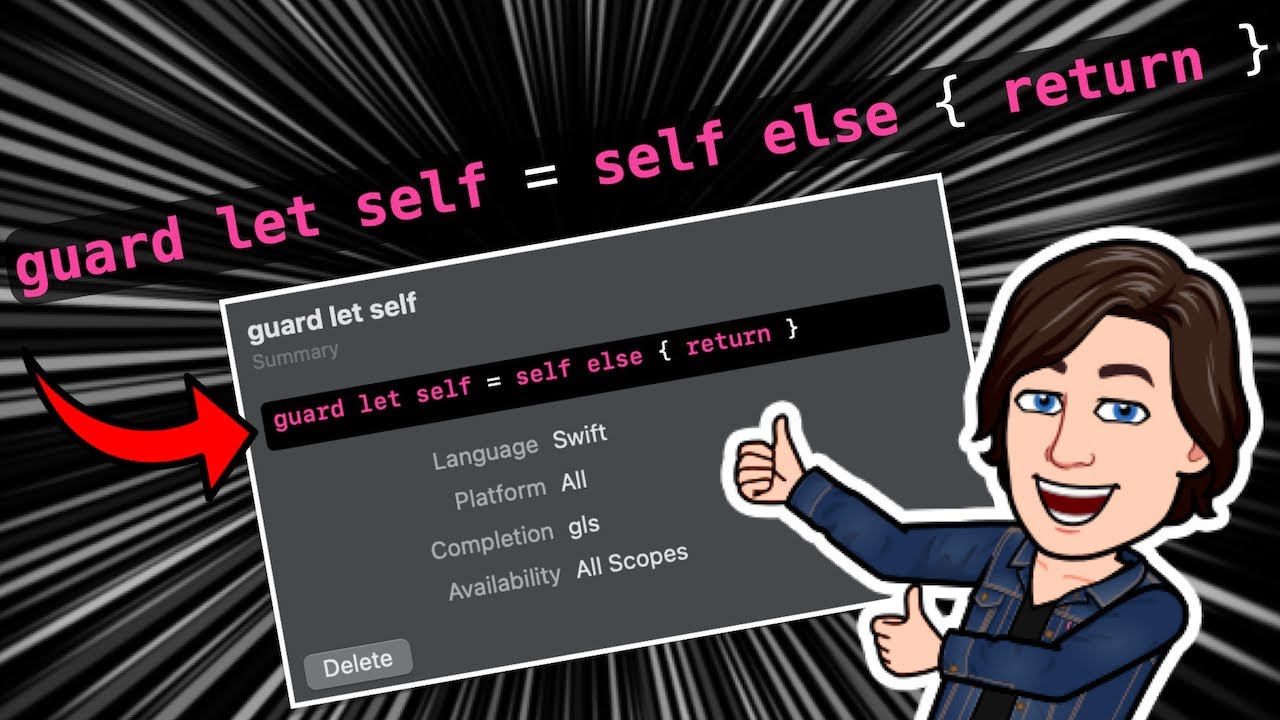Have you ever created a Code Snippet in Xcode? They can be (very) useful 😌