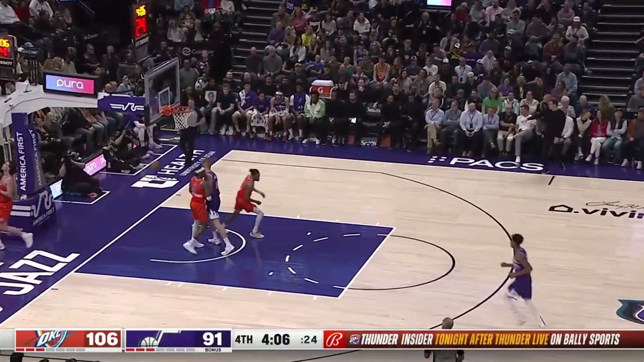 Shai Gilgeous Alexander assist for Josh Giddey
