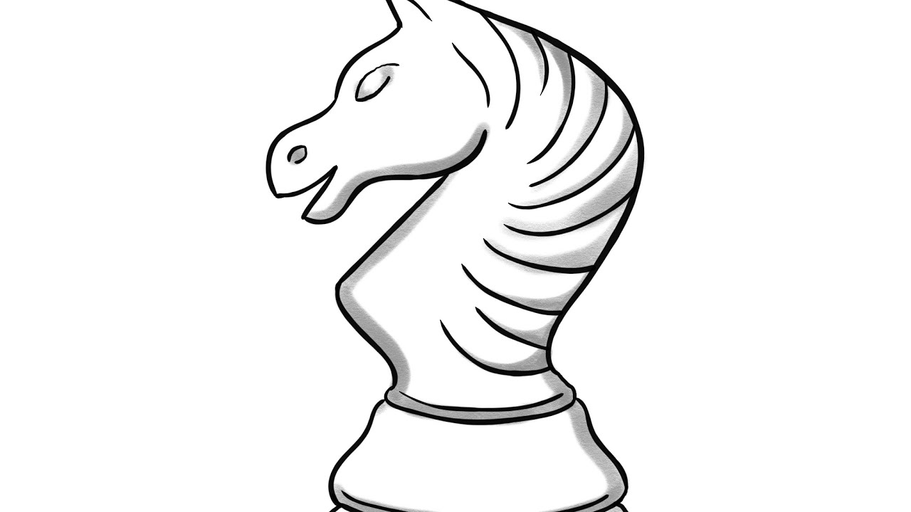 How to Draw CHESS KNIGHT |Simple Drawing