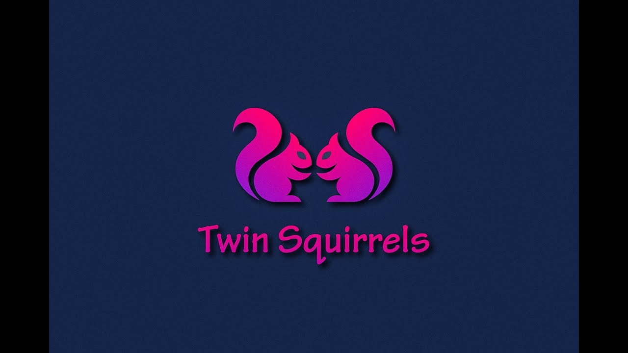 Twin Squirrel - Animal Logo Design - Illustrator tutorial