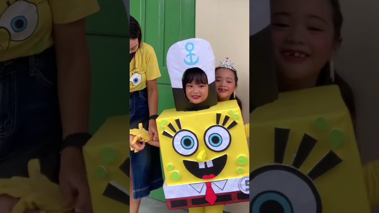 DIY SPONGEBOB COSTUME 💛 #diycostume  #spongebobsquarepants  #diyideas #costumeidea #bookcharacters