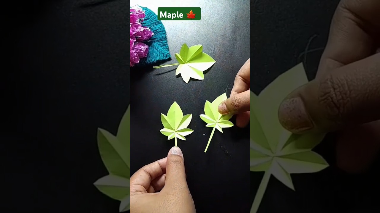 Tips to cut paper in the shape of maple 🍁 leaves are very simple #diy  #papercrafts #mapleleafs