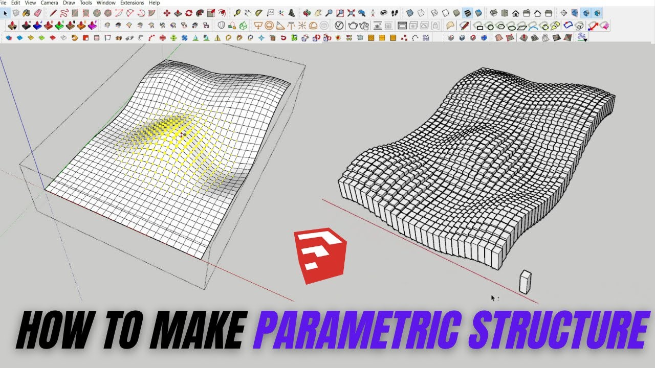 How to make parametric structure in sketchup