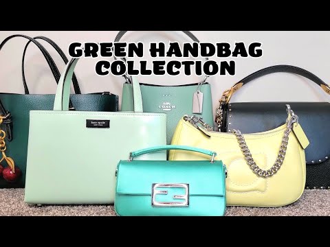 Green Designer Handbag Collection (St. Patrick's Day Special) ft. FENDI, COACH & KATE SPADE