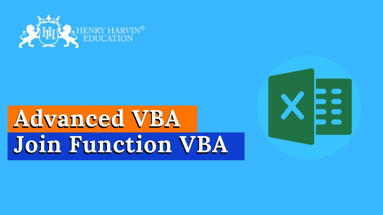 Advanced VBA - Join Function (VBA) | Best Advanced Excel Tutorial for Beginners | @henryharvin