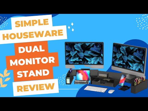 Simple Houseware Desk Dual Monitor Stand Riser with Drawer Review