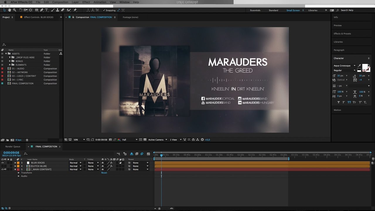 Lyric Video Template #02 | After Effects (VIDEO TUTORIAL)